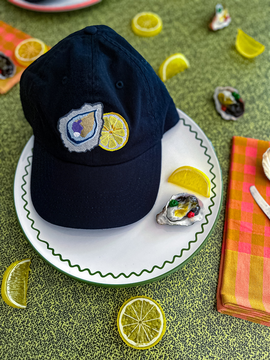 Oyster Hat – Embroidered Seafood Baseball Cap for Nautical Style